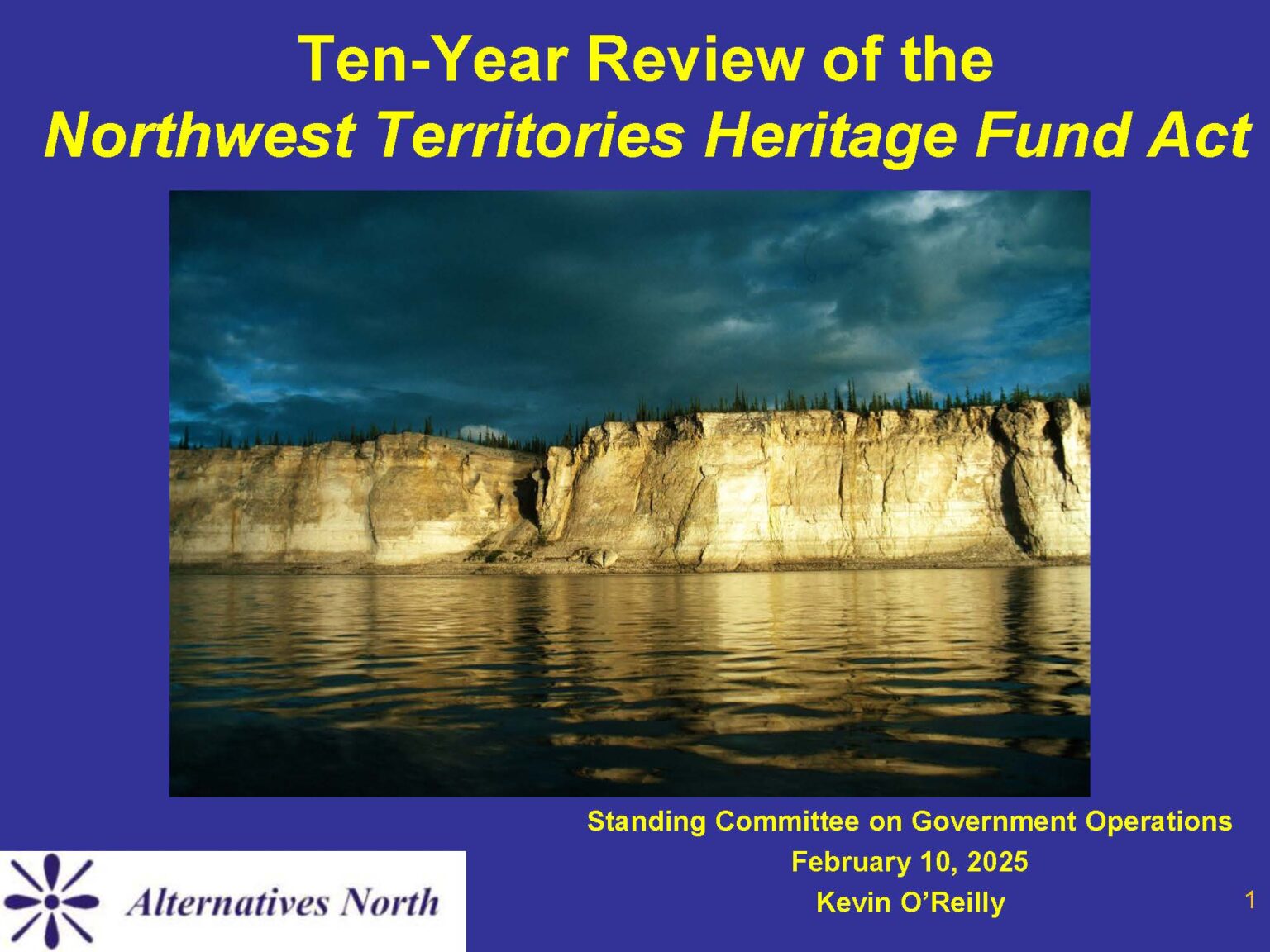 Alternatives North proposes changes to NWT Heritage fund - Alternatives ...