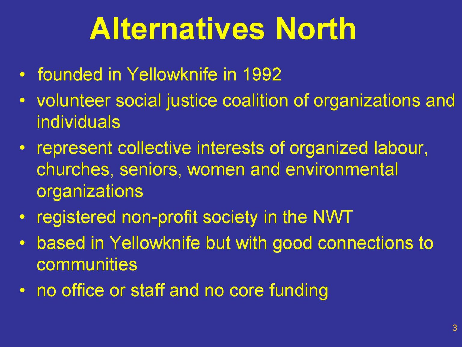 Alternatives North proposes changes to NWT Heritage fund - Alternatives ...
